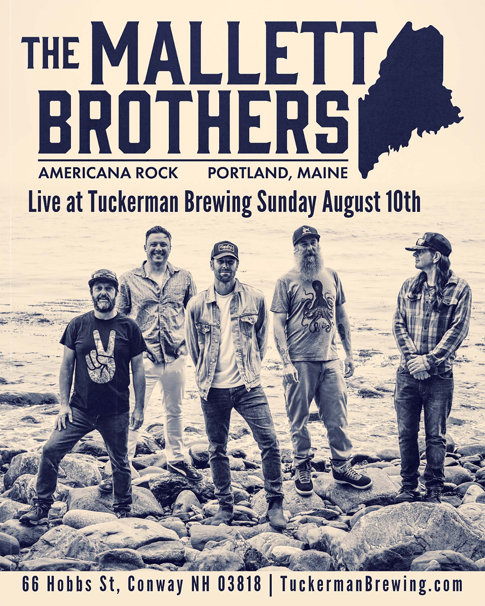The Mallett Brothers on August 10 - Tuckerman Brewing Company